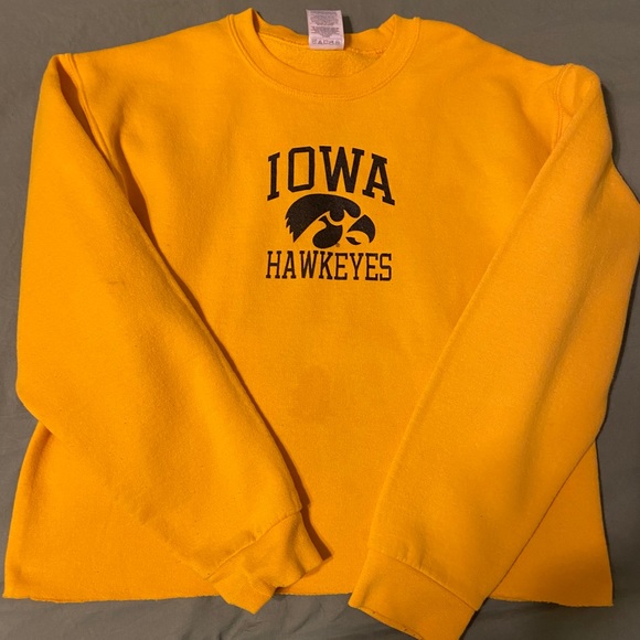 Tops | Yellow Iowa Crewneck | Poshmark